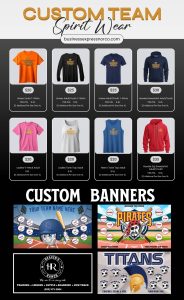 Custom Spirit Wear and Team Banners